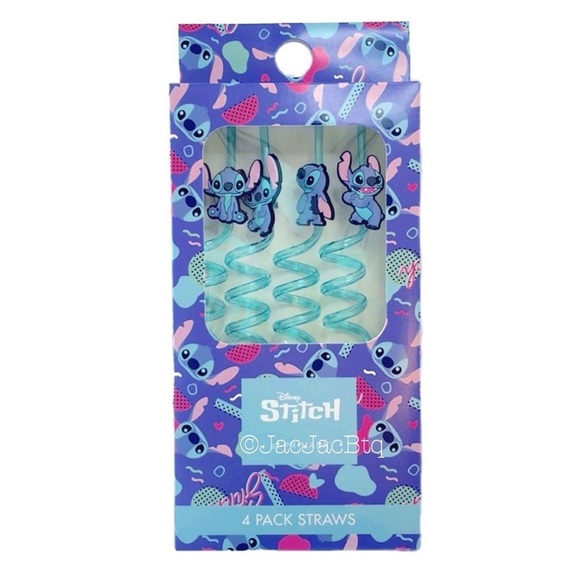Disney | Dining | Disney Stitch Reusable Straws 4 Pack | Poshmark